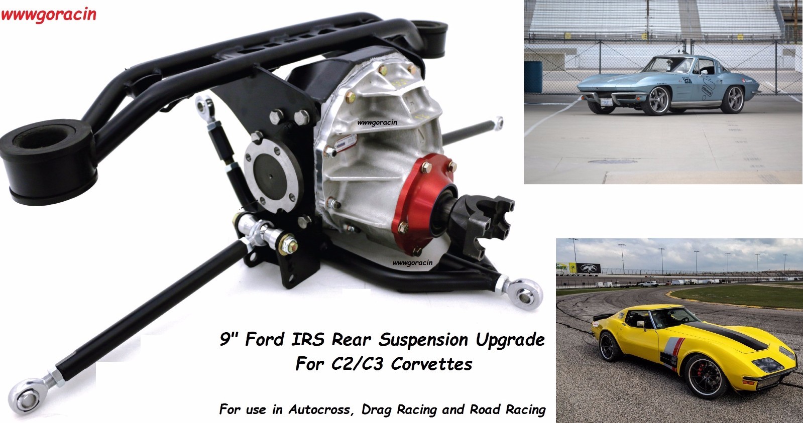 1963-1979 C2/C3 Corvette Track 1 Rear Suspension by Ridetech,9" Ford ...