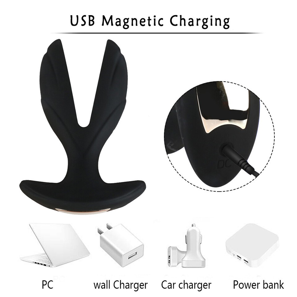 Male-Waterproof-Prostate-Massager-Anal-Butt-Plug-G-spot-Vibrator E-Stim ...