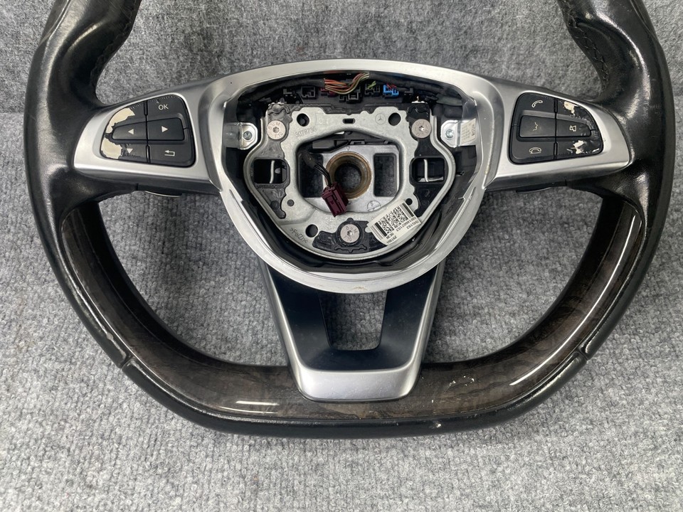 Wood Steering Wheel Pedal Shift Assembly Mercedes R231 Sl550 Sl450 oem ...