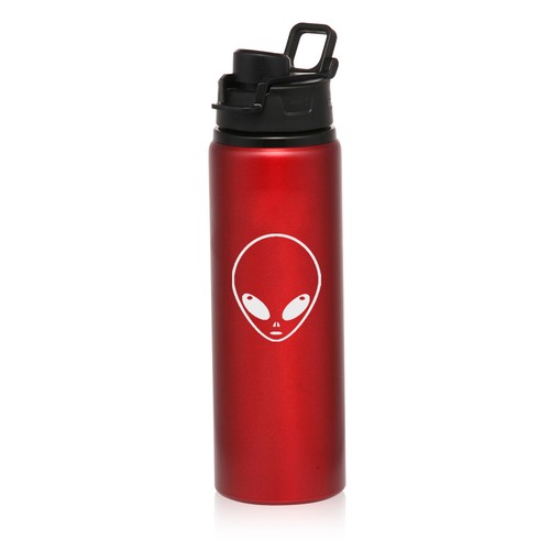 25oz Aluminum Sports Water Bottle Travel Canteen Alien Head | eBay