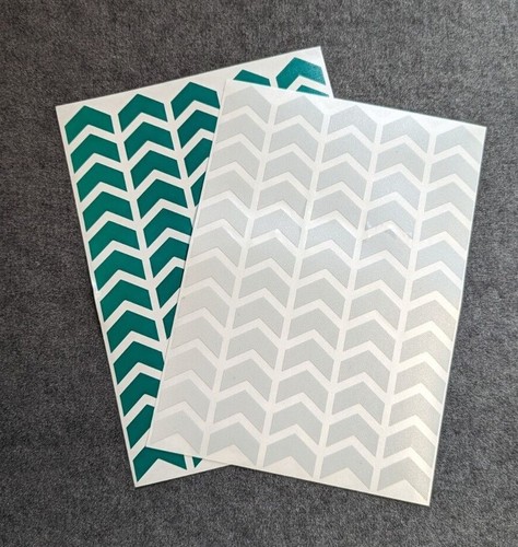 A5 SHEET REFLECTIVE MEDIUM CHEVRONS STICKERS - COLOUR OPTIONS AVAILABLE ...