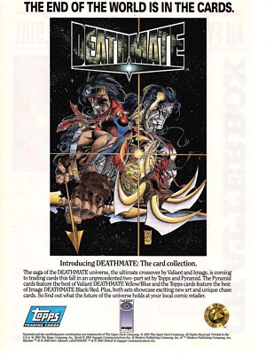 VINTAGE 1993 Topps Deathmate Universe Trading Card Print Ad | eBay