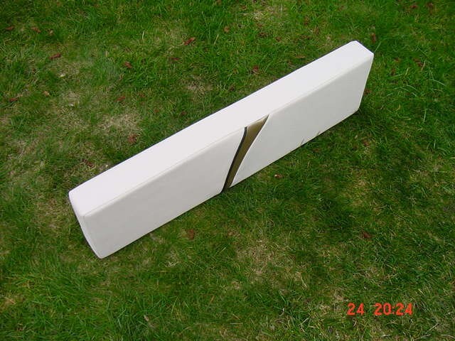 BOAT CUSHION BOLSTER MAKO NEW 253 OFF WHITE / GOLD / BLACK 61046 BOW ...