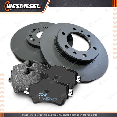 Front Disc Brake Rotors TRW Pads fits Toyota Hilux LN80 LN90 YN80 RN85 ...