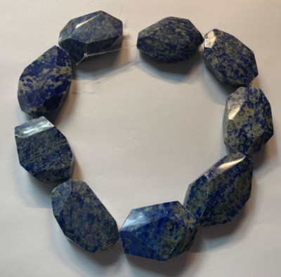 STATEMENT LAPIS 14.5" NECKLACE 38X28 MM 9 PIECES WHOLESALE CLOSEOUT ...