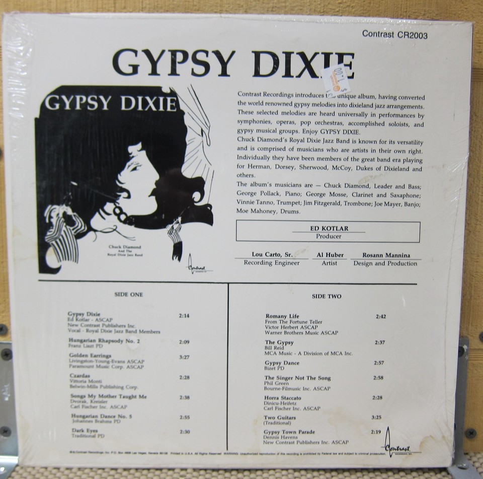 Gypsy Dixie - Chuck Diamond, Royal Dixie Jazz Band - Contrast 1995 | eBay