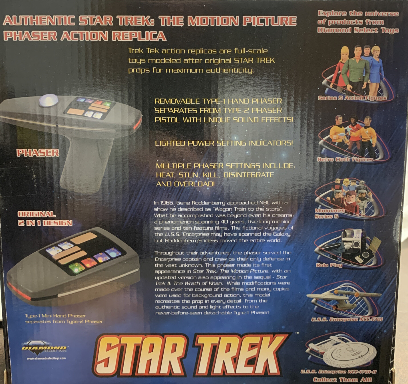 star trek motion picture phaser Diamond New In Box | eBay