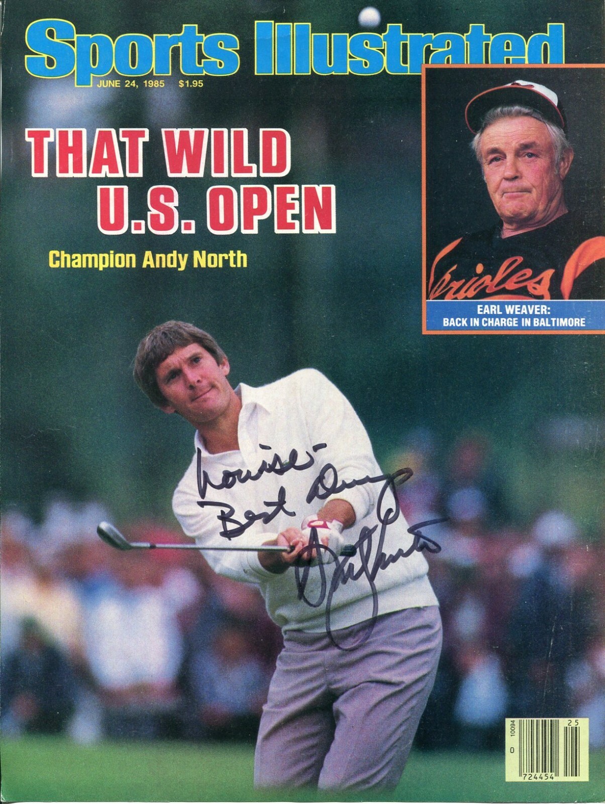 Andy North PGA Golf Golfer 2x US Open Champ Ryder Cup Signed Autograph ...