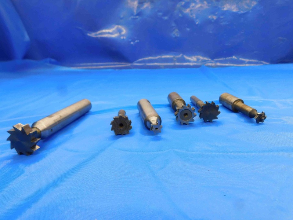 7PCS HSS WOODRUFF KEYSEAT CUTTERS VARIOUS SIZES FROM 1/4 - 3/4 O.D ...