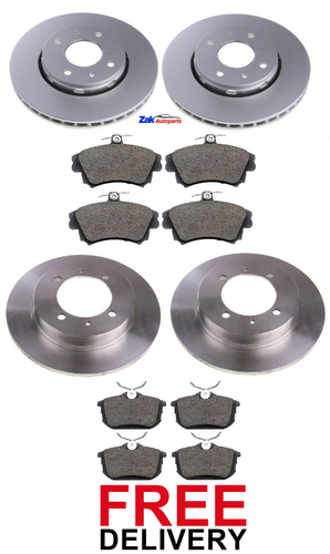 FOR VOLVO S40 / V40 T4 (1998-2003) FRONT & REAR BRAKE DISCS AND PADS ...