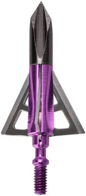 6PCS Hunting Broadheads Archery Arrowhed 100 Grain Fixed 3Blades,Purple ...