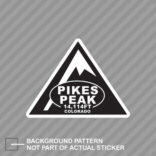 Triangle Pikes Peak Sticker Decal Vinyl co climbed feet hike camp ...