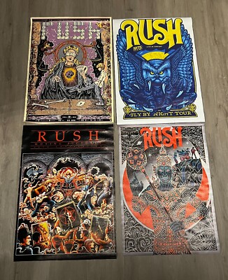 Rush Posters Roll the Bones 2112 Moving Pictures Fly By Night Set of 4 ...