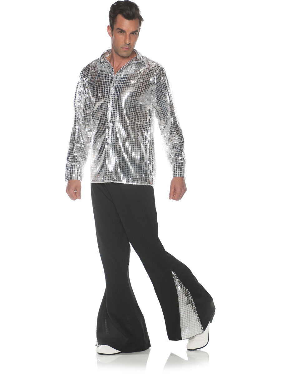 Men's Stylin' 70s Silver Disco Fever Costume | eBay