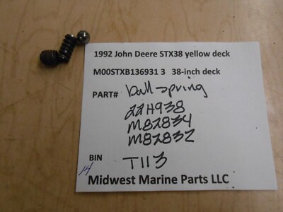 22H938 M82834 M82832 John Deere 92 STX38 Lawn Mower Peerless 930-004 ...