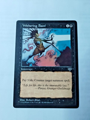 MTG Withering Boon Mirage Regular Uncommon - Uncirculated | eBay