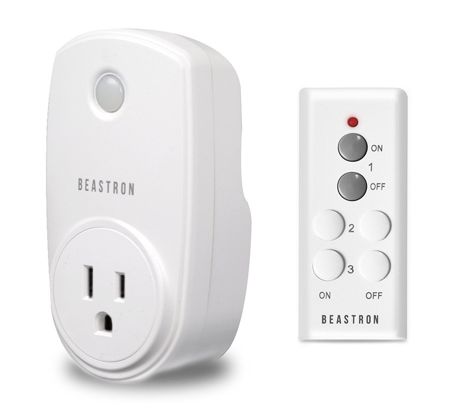 Remote Control Electrical Outlet Switch for Lights and Household, White ...