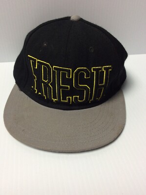 Neff Fresh Snapback Hat Baseball Cap Black Yellow Skate H002 | eBay