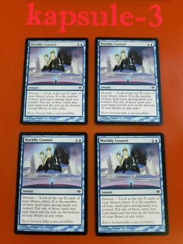 4x Worldly Counsel | Conflux | MTG Magic Cards | eBay