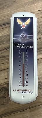 17" US Army Air Forces / Air Corps Enlist Today WW2 Thermometer / FREE ...