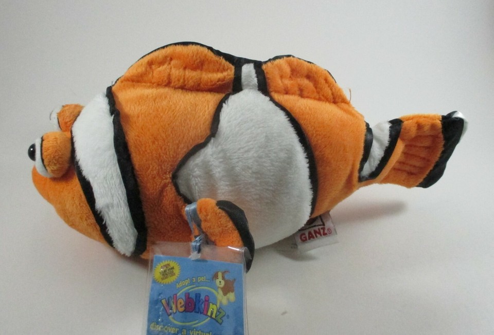 BBOT Clown Fish WEBKINZ PLUSH new with code ganz stuffed animal nemo ...