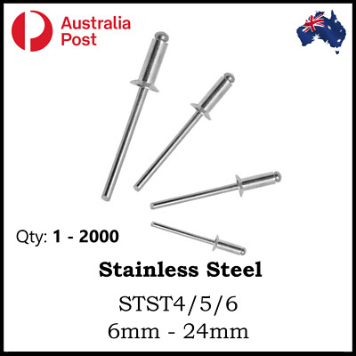 Countersunk Blind Rivet s Pop CSK STST4 STST5 STST6 Stainless Steel A2 ...