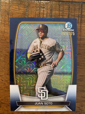 2023 Bowman Chrome #52 Juan Soto Mojo Refractor Navy Blue SD Padres ...
