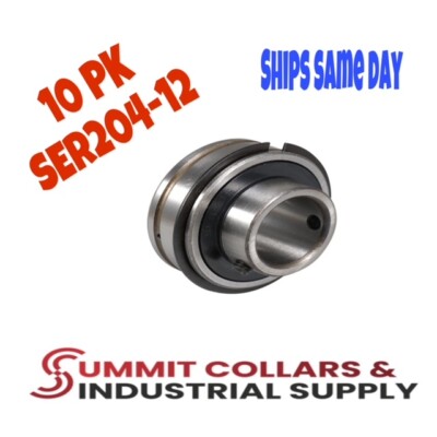 SER204-12 3/4" ER12 Insert Ball Bearing W/Snap Ring NEW 10PK SHIPS SAME ...