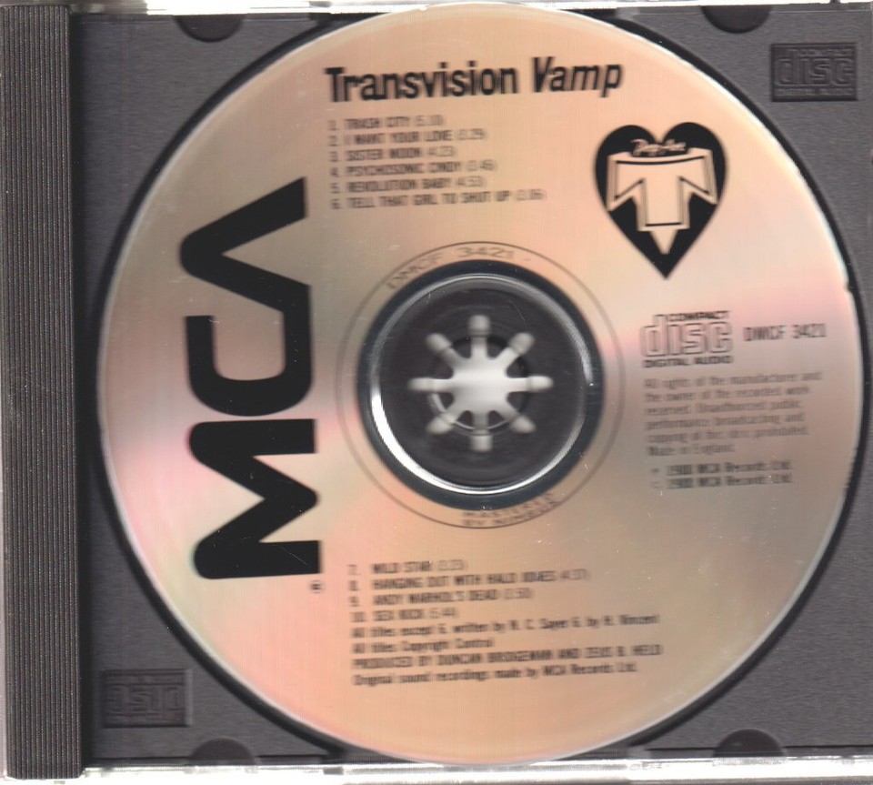Transvision Vamp Pop Art CD UK MCA 1988 DMCF3421 | eBay