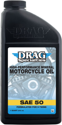Drag Specialties High-Performance Mineral 50 Motorcycle Oil 1 qt #3601 ...