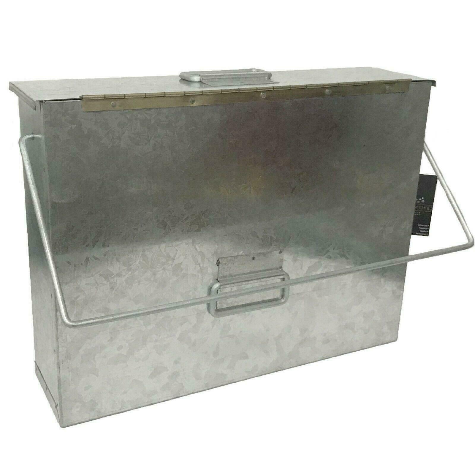 15L Ash Box Carrier Container Can Galvanised Steel Fireplace Metal Ash ...