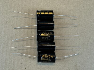 5 New Supertech 1200 uf 50v Axial Capacitors Guitar Tube Amp & Stereo ...