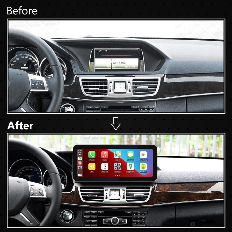 12.3" Android 13 Car Radio GPS Carplay Stereo for Mercedes Benz E Class ...