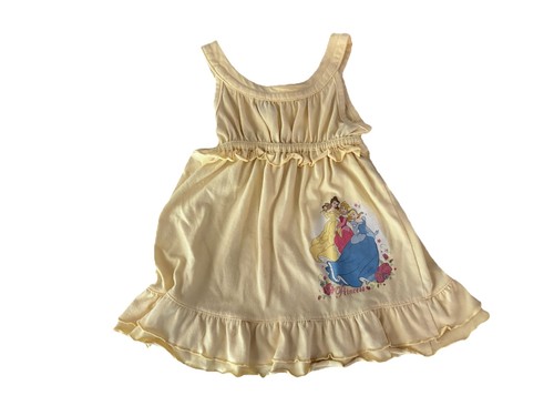 Vintage Disney Princess Yellow Ruffle Tank Top Dress Size 12 Months | eBay