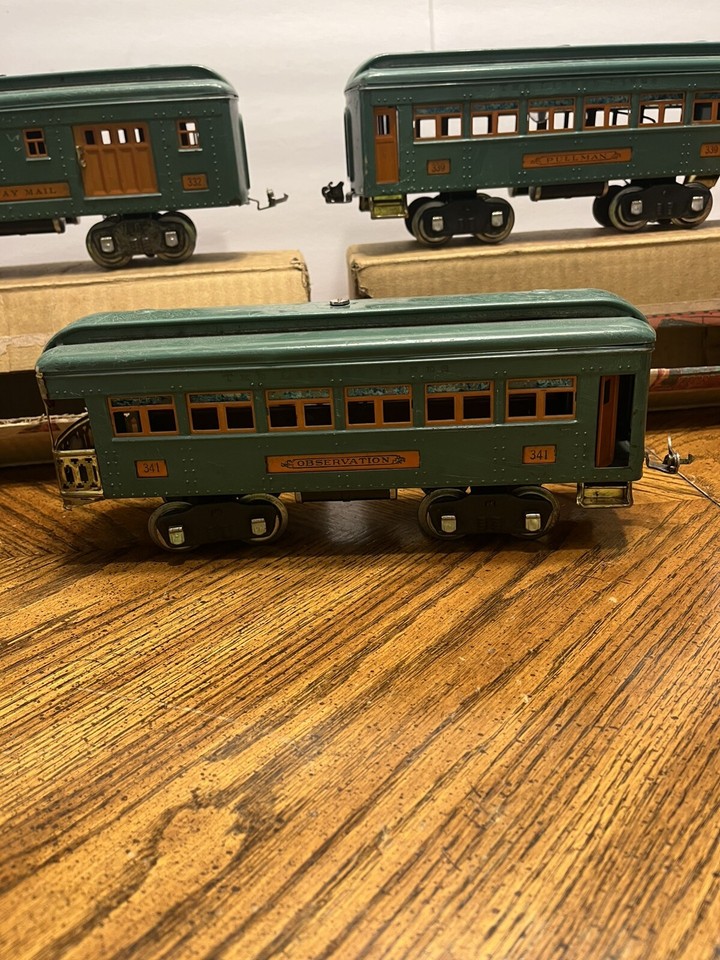 Antique 1920s Lionel 325E Train Set 10E Locomotive 339 332 341 ...
