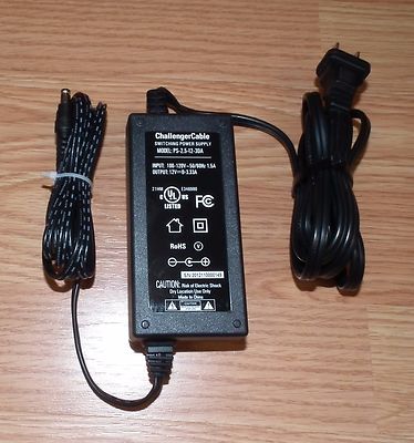 Challenger Cable (PS-2.5-12-3DA) 12V 3.33A 50/60Hz AC Adapter Power ...