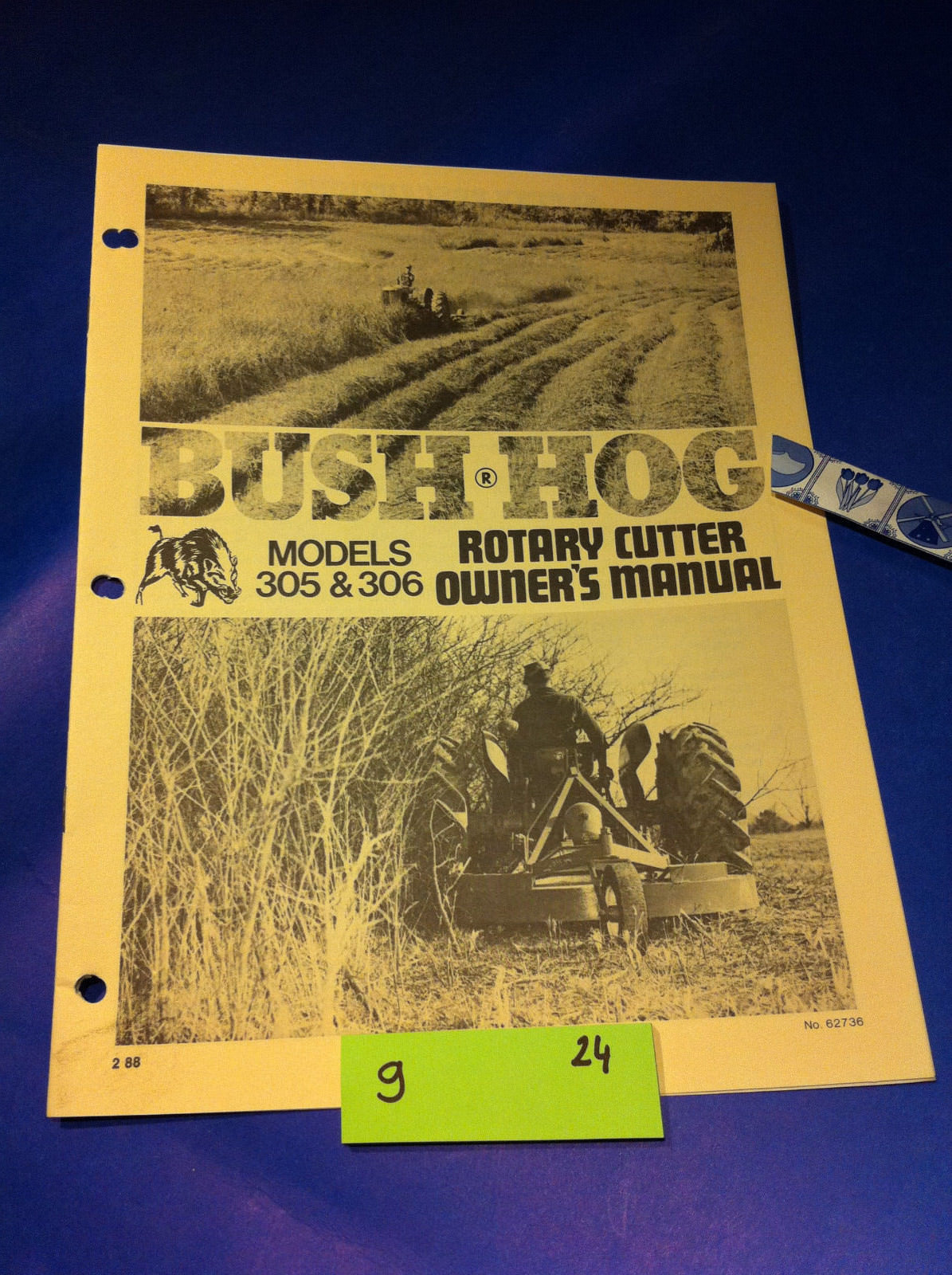 Bush Hog MODEL 305 306 ROTARY CUTTER Operation Assembly Catalog Manual ...