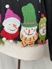Vintage Christmas Sweater All Points by Reference Point Black White ...