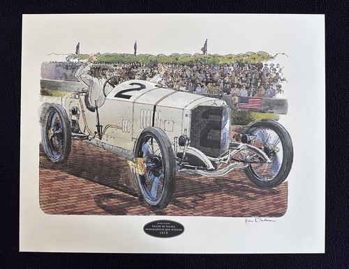 1915 Indianapolis 500 Ralph DePalma Wins Ken Dallison Art Print Daimler ...