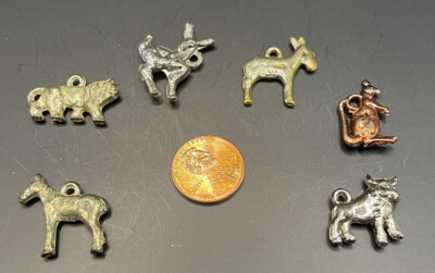 Cracker Jack Random Plastic Animals Prize LOT OF 6 Vintage Toys 1950s ...