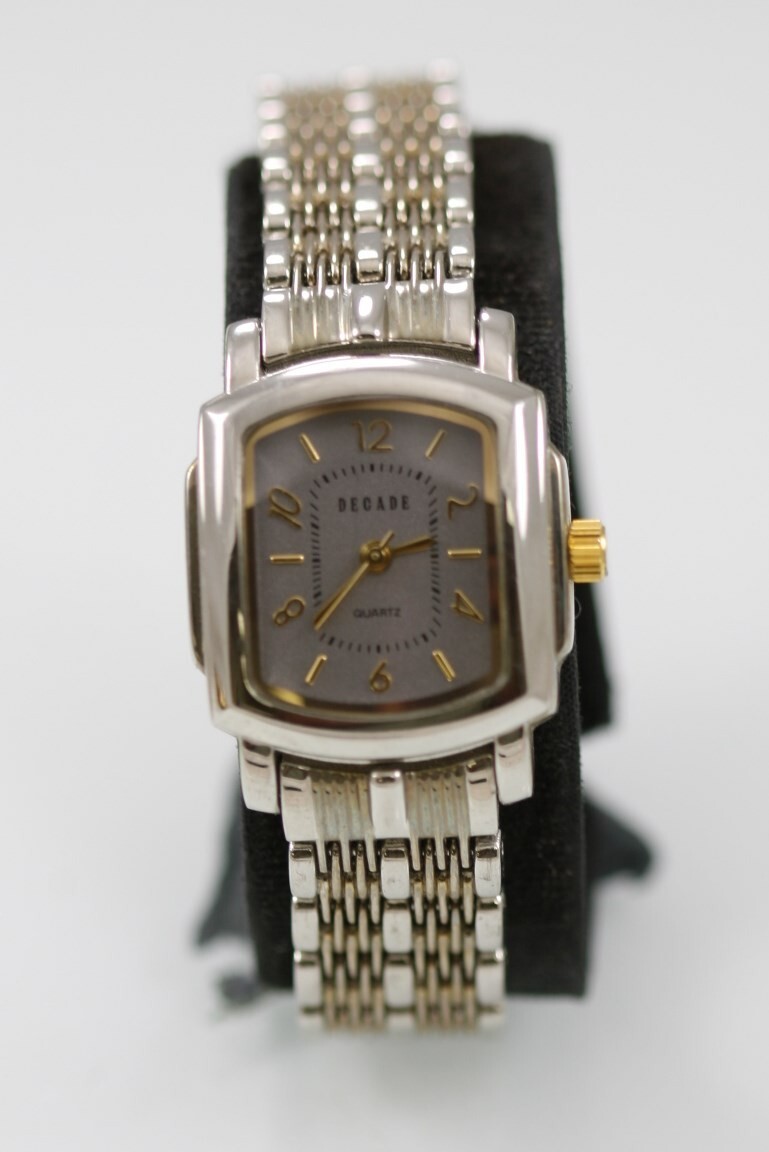 Decade Women Watch Stainless Gold Silver Steel Water Resist Battery ...