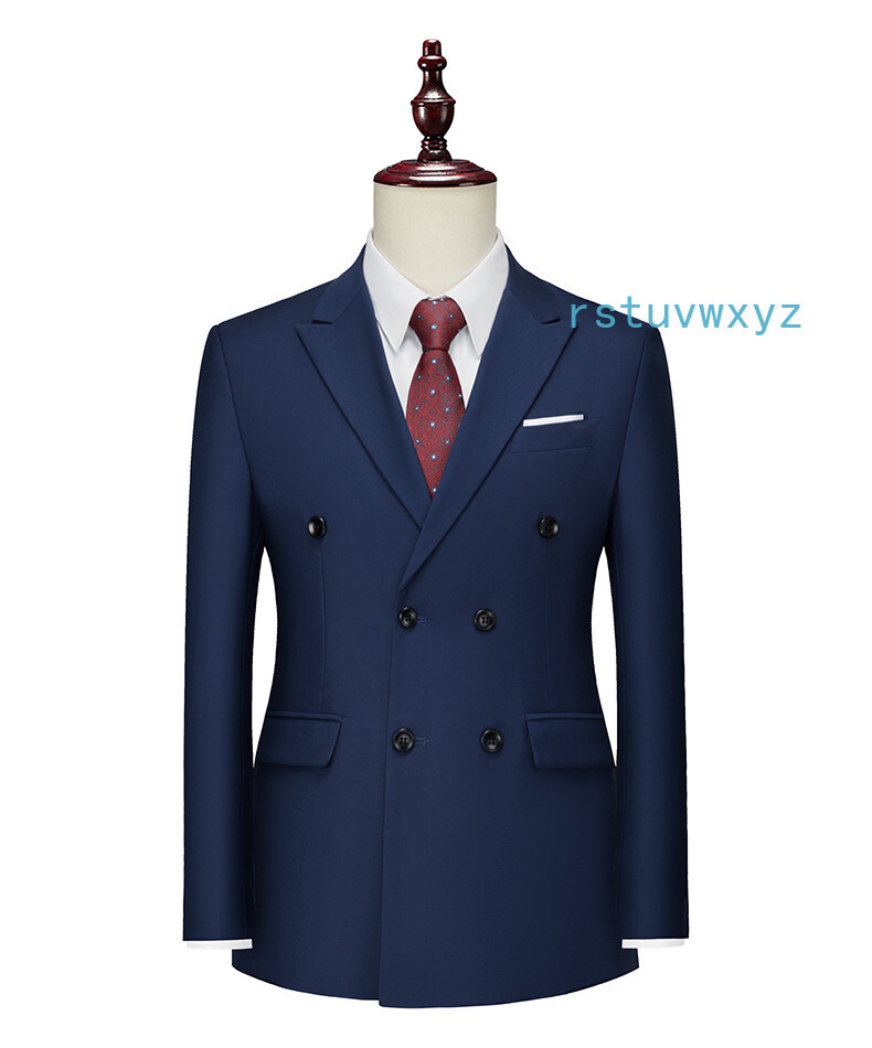 Suit Men Business Casual Double-breasted Suit Casual Business Single ...