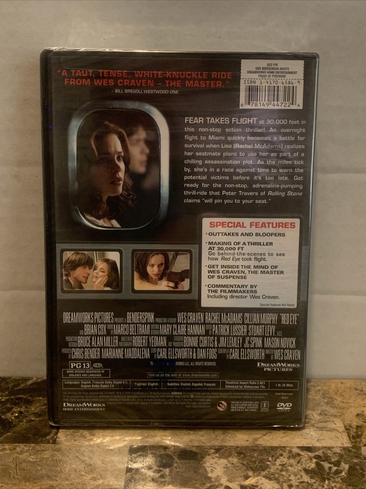 Red Eye (DVD, 2006, Widescreen) 678149447224| eBay