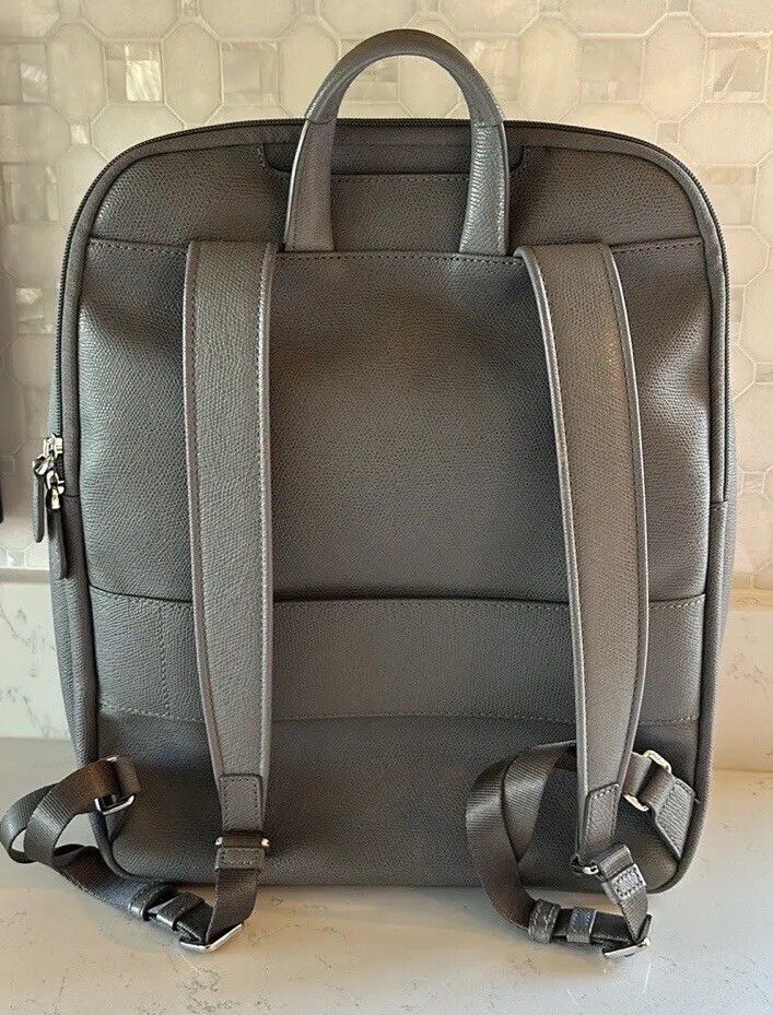 Tumi Sinclair Gray Leather Backpack Laptop Bag | eBay