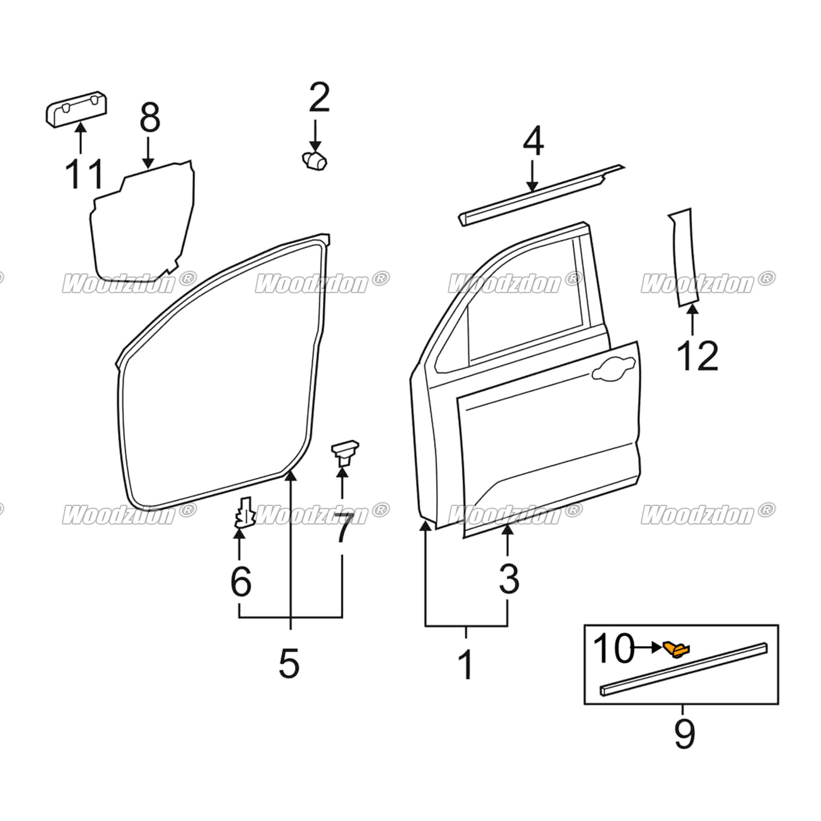 50 Weatherstrip Clip Door Weather Strip Retainer Fastener For Toyota ...