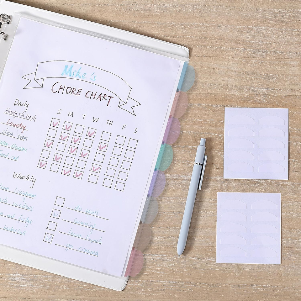 - Clear Sheet Protectors with Tabs, 8 Tabs, 2 Sets, Clear Plastic ...