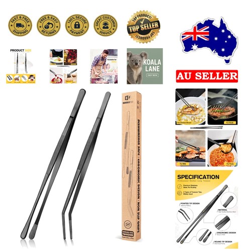 Versatile Professional Kitchen Tweezers Set - 10" and 12" for Elegant ...