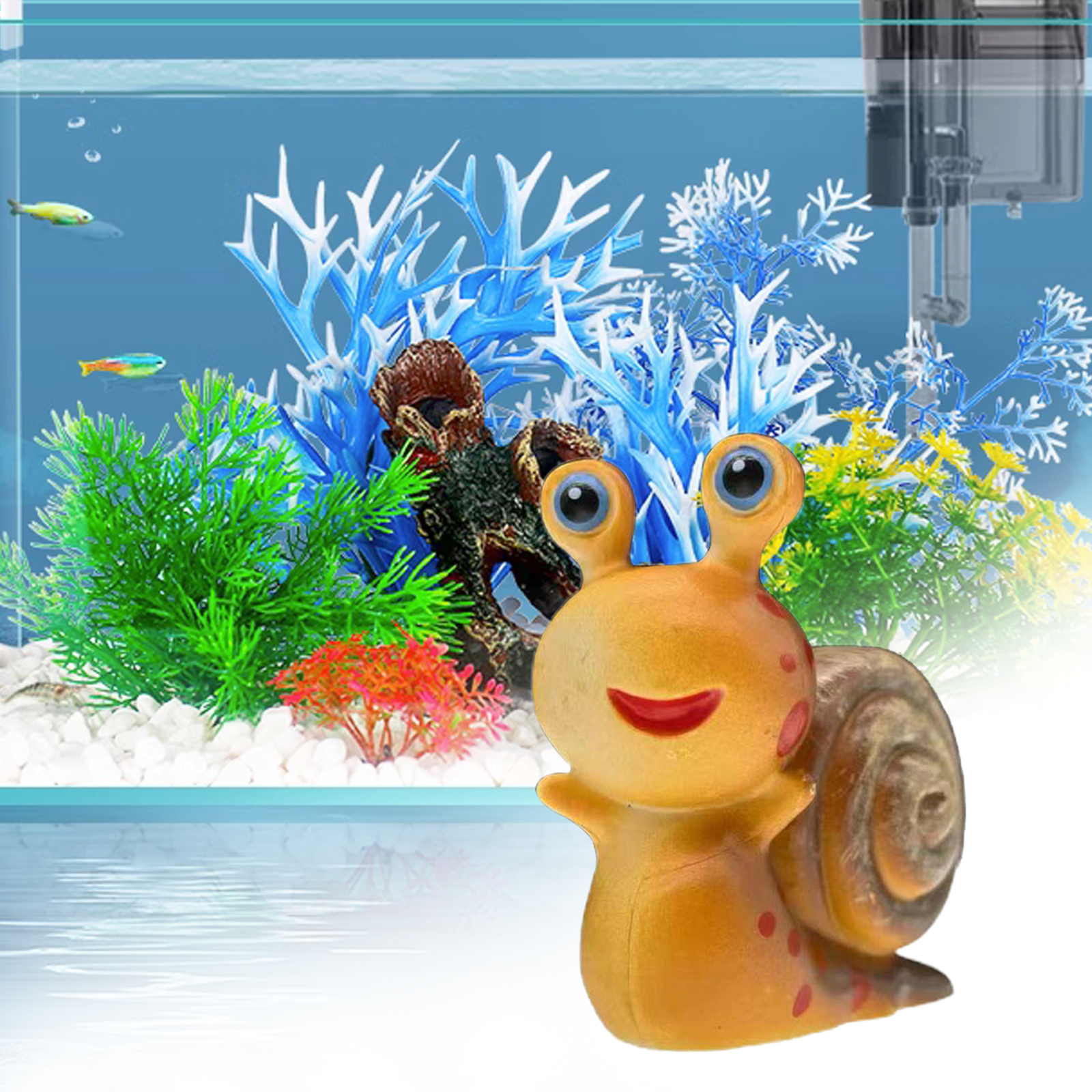 Snail Ornament Cartoon Aquarium Setting Cute Animal Figurine Table ...