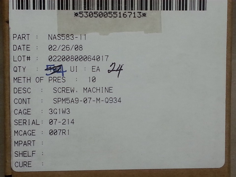 24 Herndon Aircraft Close Tolerance Screw Part # NAS583-11 | eBay