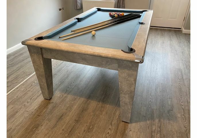 New 7ft Italian Grey Cheltenham Diner Slate Pool Dining Table ...